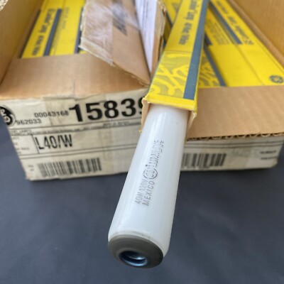 L40/W GE L40 WHITE LUMILINE Light Bulb NOS 11.75" 40W VINTAGE BRAND NEW ...