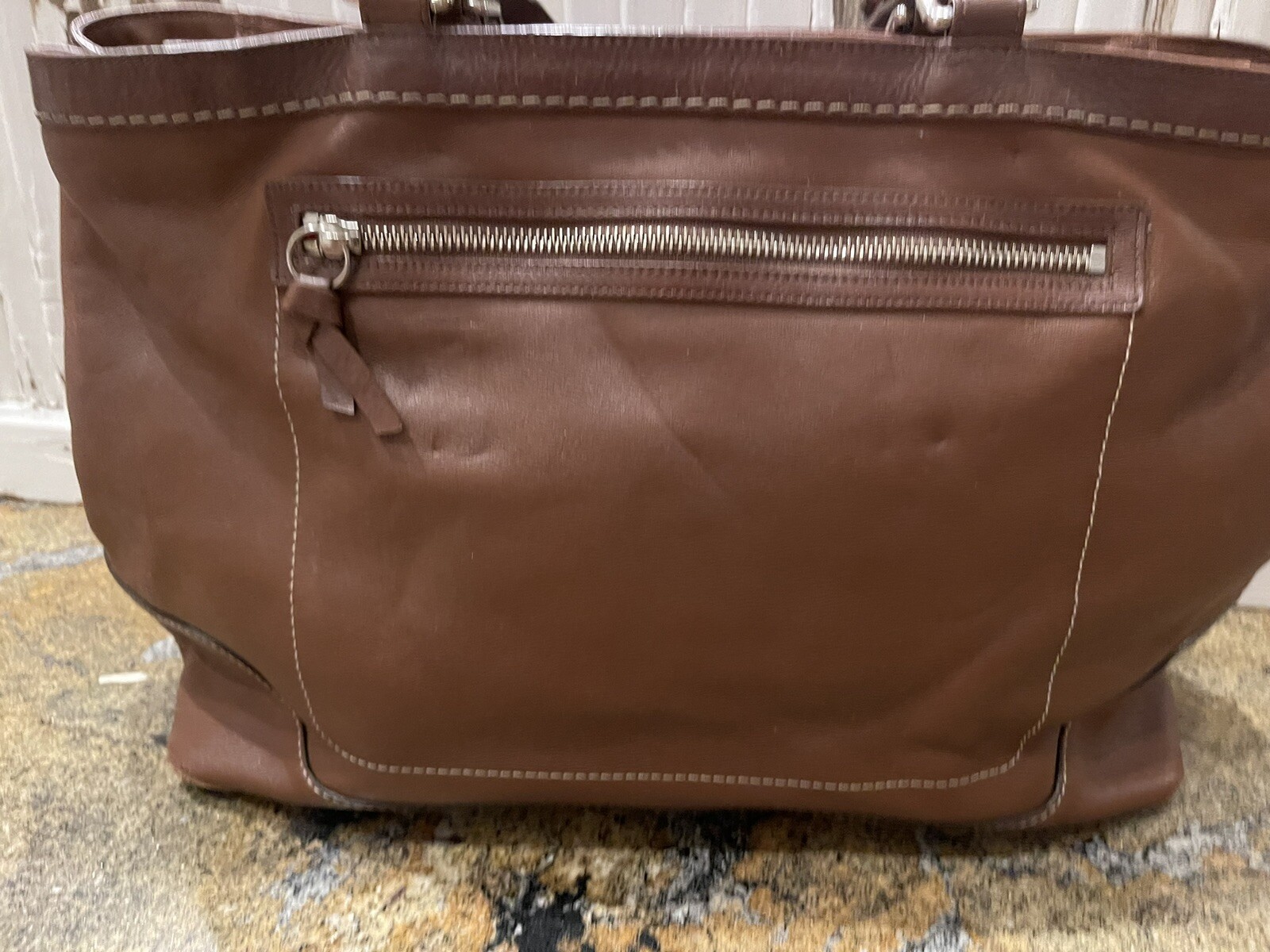 Coach Tote Bag Retired Legacy Carryall Leather Brown H05S-5138 Rare | eBay