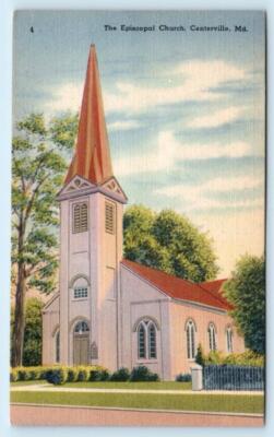 CENTERVILLE, MD Maryland ~ EPISCOPAL CHURCH c1940s Queen Anne's County ...