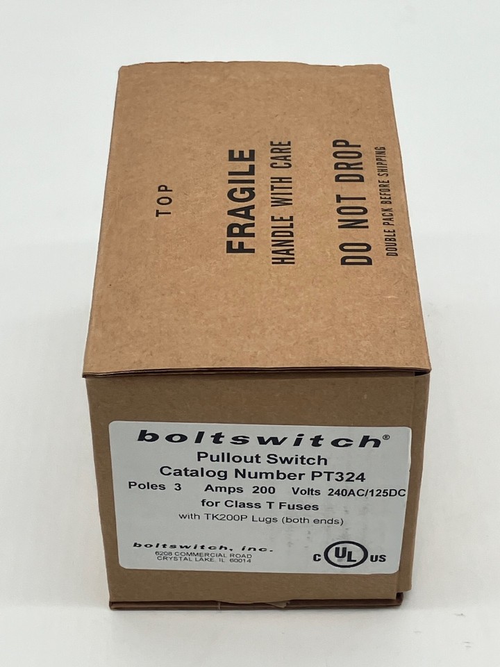 Boltswitch PT324 Pullout Disconnect Switch 200A 3-Pole 240V for Class T ...