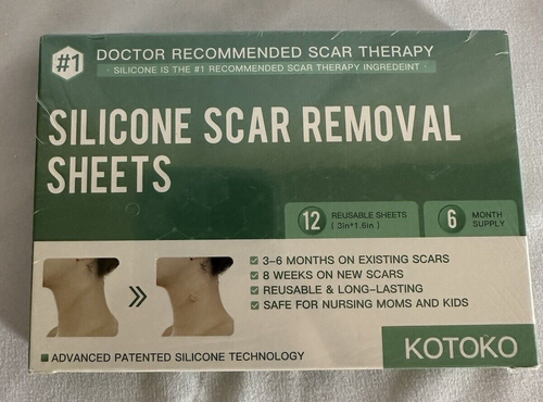 Kotoko silicone scar removal sheets 6 month supply 12 reusable sheets ...