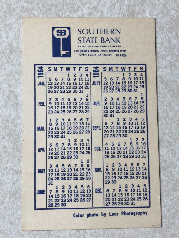 F1351 business card sized Southern State Bank South Houston TX Texas ...