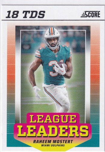 Raheem Mostert No.LL-RMT | Miami Dolphins | League Leaders | Panini ...