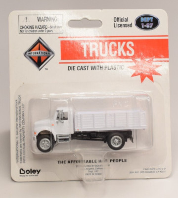 BOLEY Scale Vehicle HO Scale 1:87 International Stake Body Truck WHITE ...