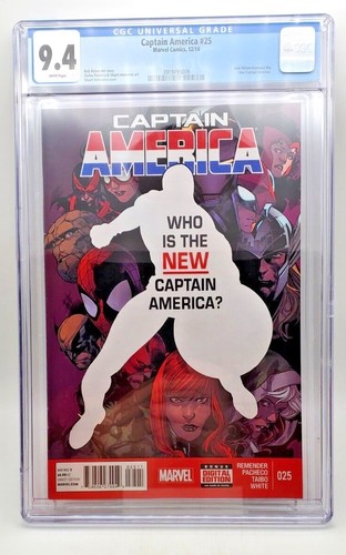 Captain America #25 1st Print 2015 1st Sam Wilson as Cap. White pages ...