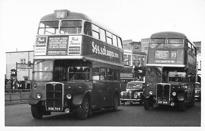 Vintage Photograph Double Decker Bus - Route 156 Morden London ...