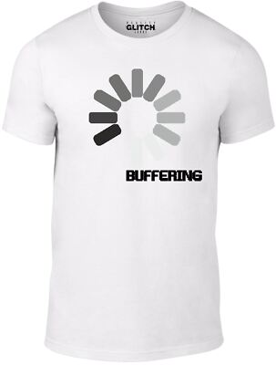 Buffering Men's T-Shirt - Funny Joke Slogan Computer IT nerd Gift Xmas ...