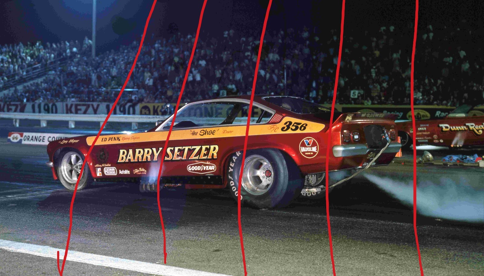 Don "The Shoe" Schumacher-Barry Setzer Vega OCIR color 12 x 18 photo | eBay