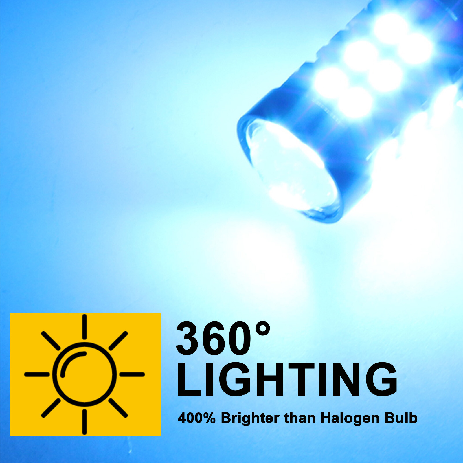 2 Pack 7443 7440 LED Daytime Running Light Ice Blue Bulbs Replace ...