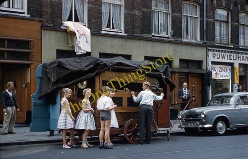 Amsterdam Street Scene Wagon Kids Girl Calliope Car 1950s 35mm Slide ...