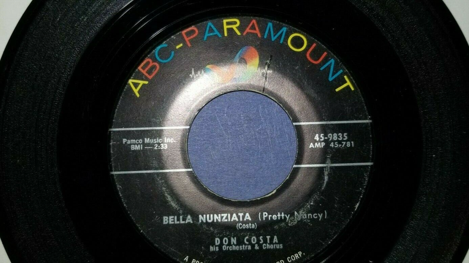 DON COSTA / Tennessee Tulip - Bella Nunziata (Pretty Nancy) / ABC 45rpm ...