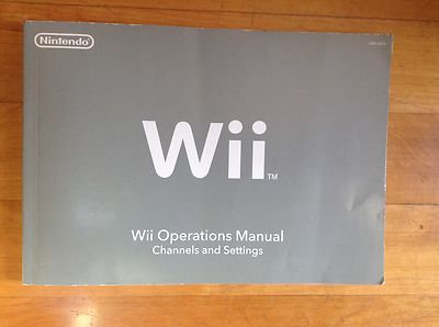 Nintendo Wii Operations Manual Channels and Settings C /RVL- USZ-5 | eBay