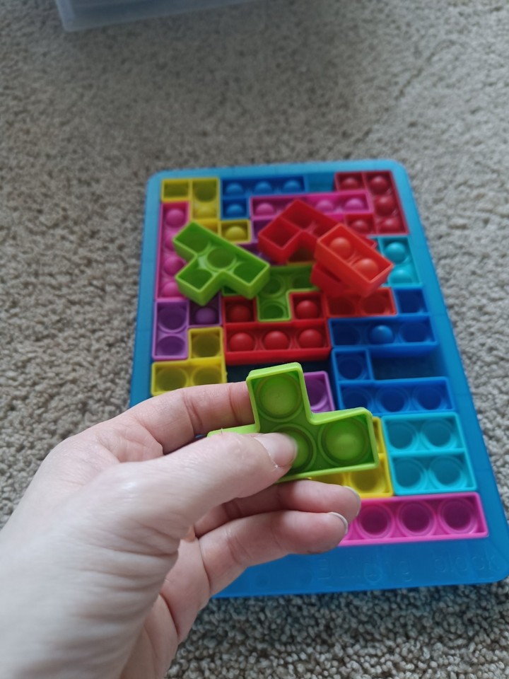 Sensory Puzzle Building Block Toy – 26pcs | Ages 3+ | Pop-It Style ...