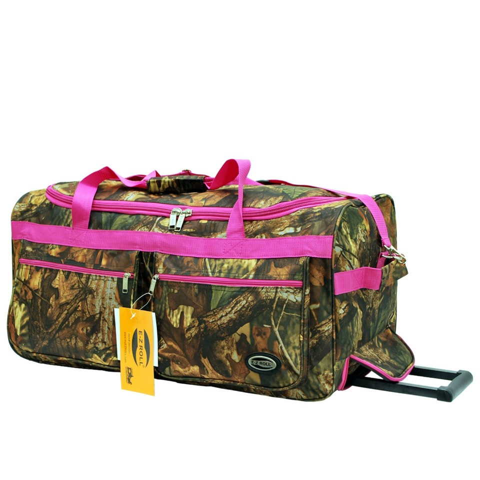 Real Tree Camo Hunting Rolling Duffle Bag in 22"/30"/36" with 3 Colors ...