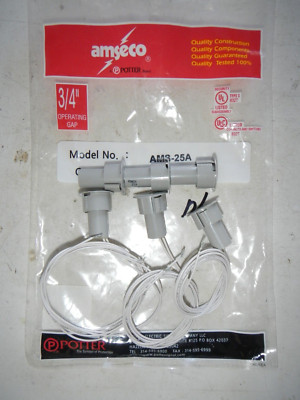 3 lot Amseco AMS-25A Alarm / Overhead Door Contact N/C | eBay