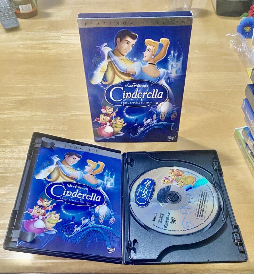 Walt Disney Cinderella DVD 2 Disc Special Edition Used as is Platinum ...