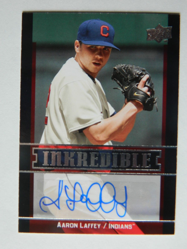 2009 Upper Deck Inkredible #AL Aaron Laffey Autograph Cleveland Indians ...