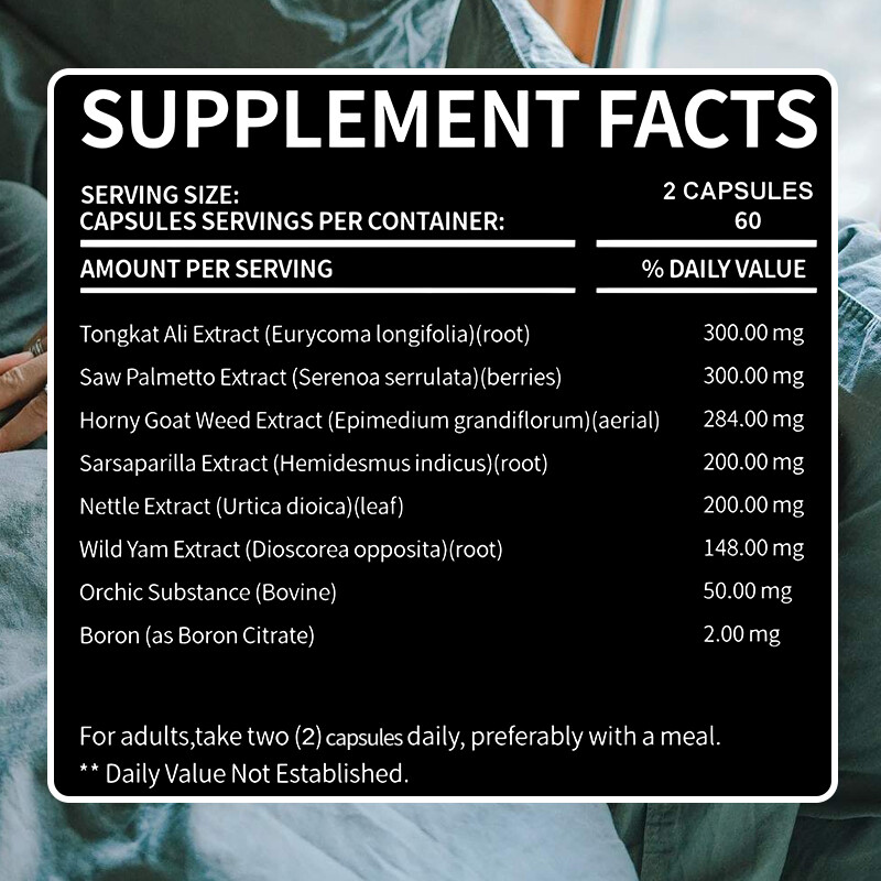 Testosterone Stamina & Energy Booster, Male Enhancement supplements 120 ...