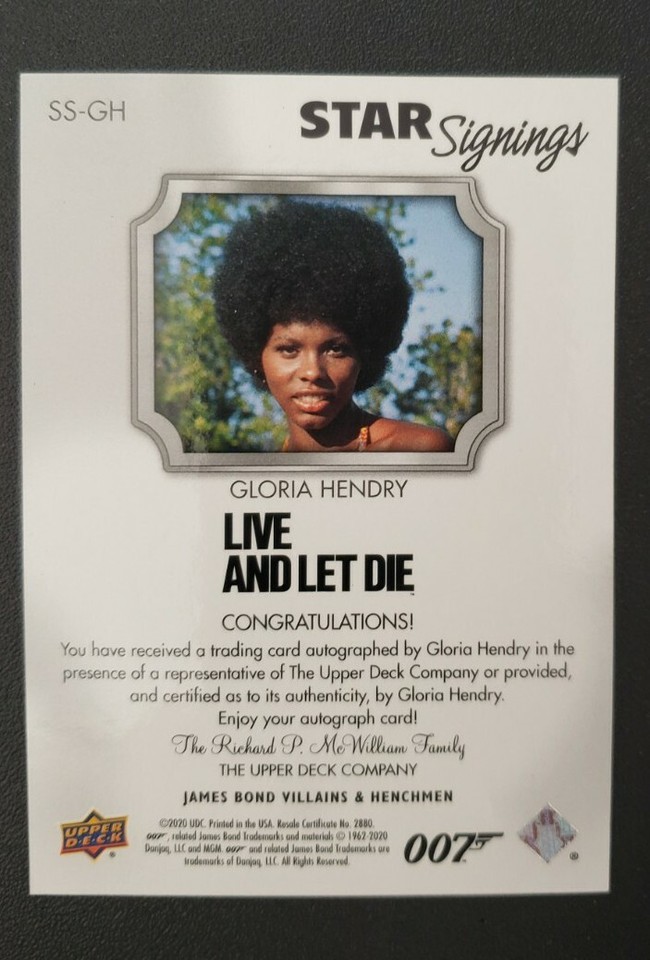 2020 James Bond Villains & Henchmen Gloria Hendry as Rosie Carver ...