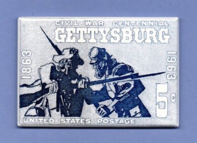 BATTLE OF GETTYSBURG *2x3 FRIDGE MAGNET* CIVIL WAR NORTH SOUTH PA STAMP ...