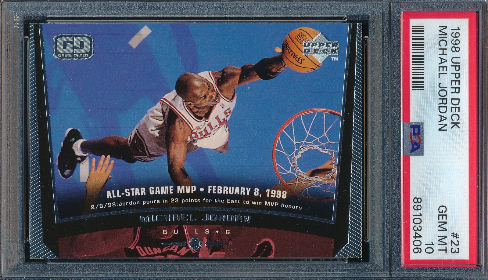 Michael Jordan 1998 Upper Deck #23 Game Dated Price Guide - Sports Card ...