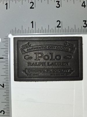 POLO RALPH LAUREN PATCHES BRAND NEW BLACK AUTHENTIC DRY GOODS LEATHER ...
