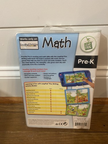 LeapFrog LeapPad Plus Writing Book & Cartridge: Pre-K MATH + Stylus Pen ...