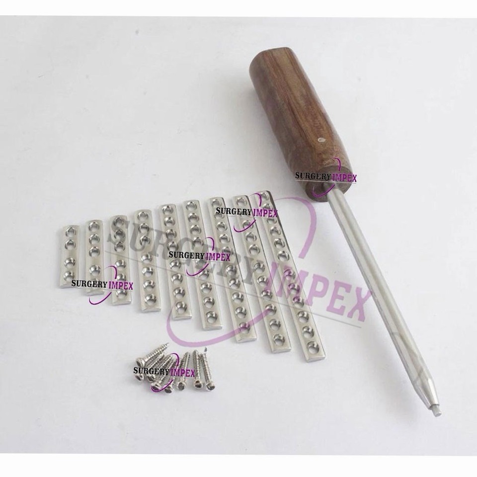 2.4mm Dynamic Compression Plate & Cortical Screws & Screw Driver Set of ...
