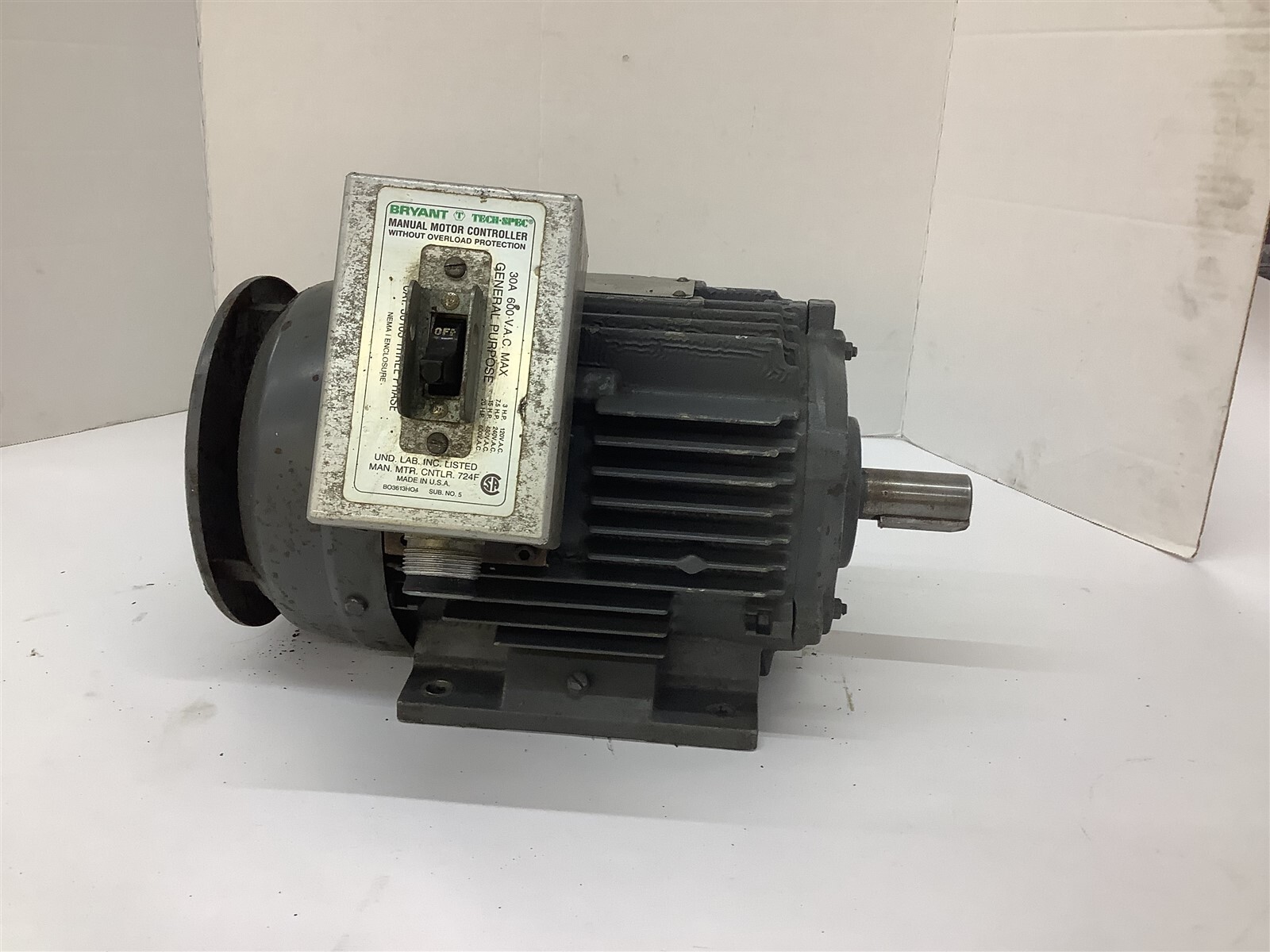 Hitachi D126647 S2 AC Induction Motor 1.5kW W/ Bryant 30103 Motor ...