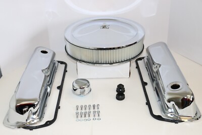 SB Ford Chrome Engine Dress Up Kit Valve Covers 14" Air Cleaner SBF 289 ...