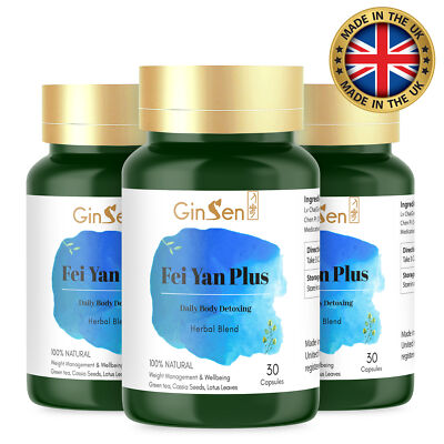 3pks Fei Yan Plus 30 Capsules Weight Management Natural | eBay