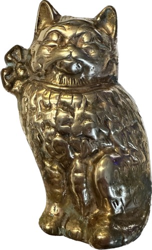 Brass Door Knocker Kitty Cat W/ Bow 6.25" Circa 1920’s, Antique National Foundry | eBay