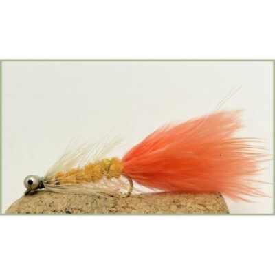 Dog nobbler trout flies, 6 Pack Orange Ghost Dog Nobblers size 10, Lure ...