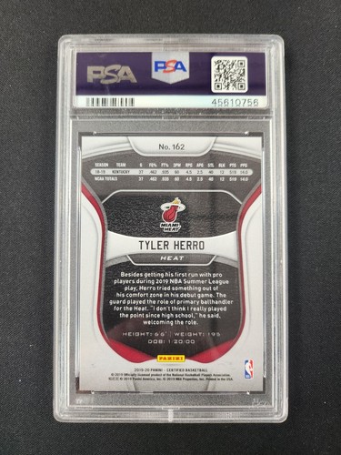 2019 Tyler Herro BLUE MIRROR Card No.162 Rookie Card PSA 10 | eBay