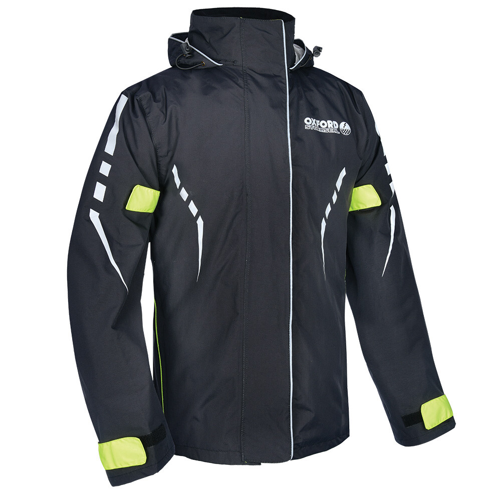 Oxford Stormseal Waterproof Motorcycle Over Jacket Black / Fluo | eBay