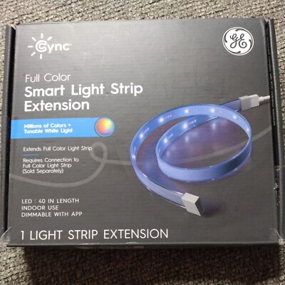 Cync by GE Full Color Direct Connect Smart Light Strip Extension 40 ...