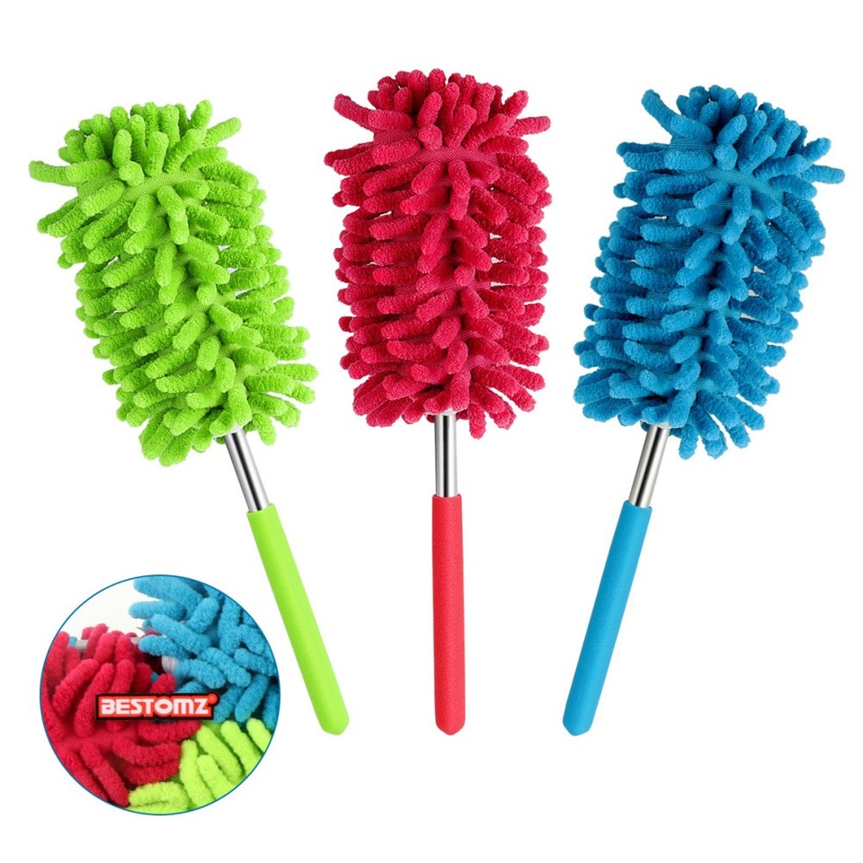BESTOMZ 3pcs Telescoping Microfiber Hand Dusters Anti-Static Chenille ...