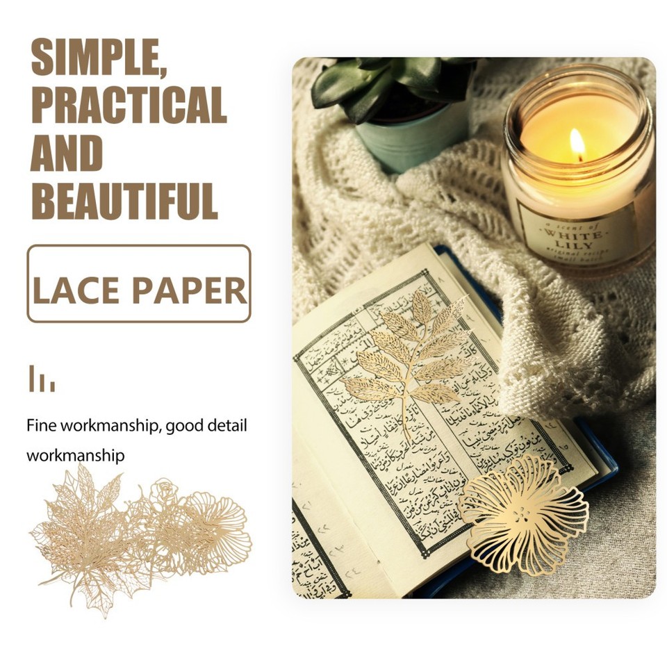 10 Pcs Vintage Scrapbooking Cutout Lace Paper Cards Album Note Pad ...