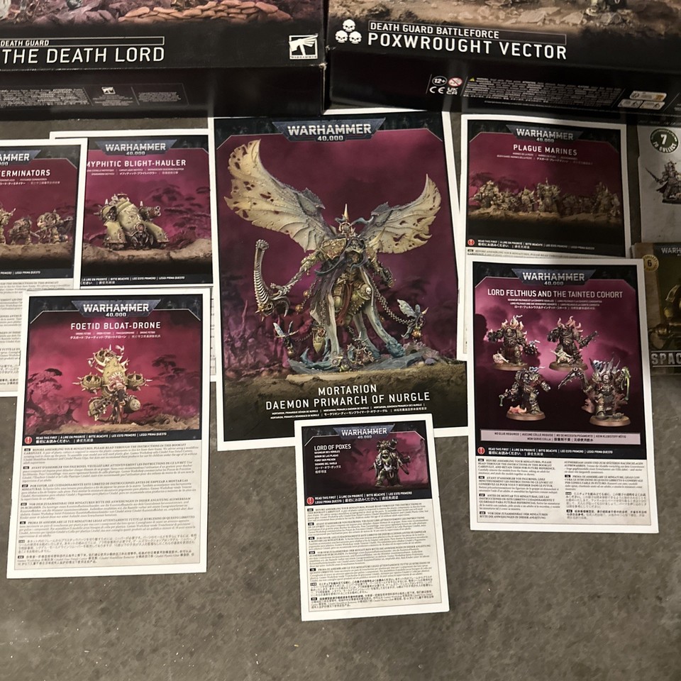 Warhammer 40k Plague Marine Boxes And Kit Instructions Lot | eBay