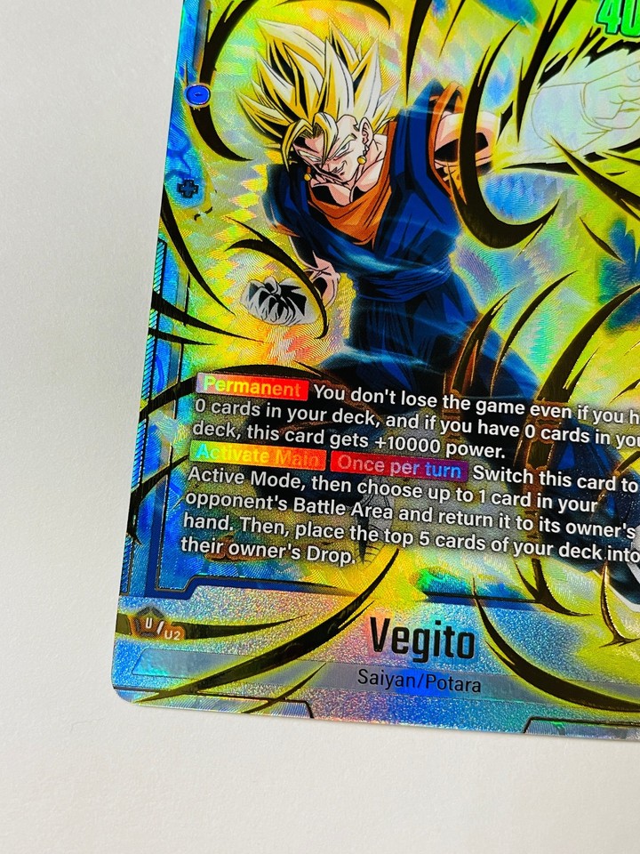 VEGITO FB04-130 SCR Alt Art Secret Rare Ultra Limit Dragon Ball Fusion ...