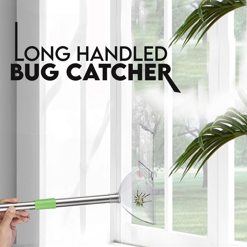 Spider Catcher Pest Trap Long Handle Arm Safe Humane No Harm Bug Spider ...