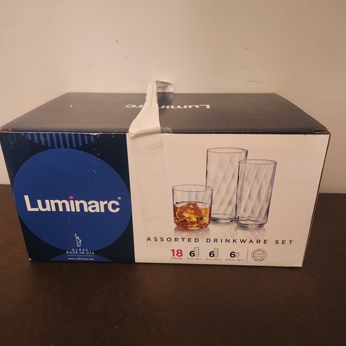 Luminarc Assorted Drinkware Set of 18 - Brand New | eBay