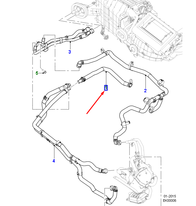 JAGUAR XE X760 Heater Feed Hose T2H3432 NEW GENUINE | eBay