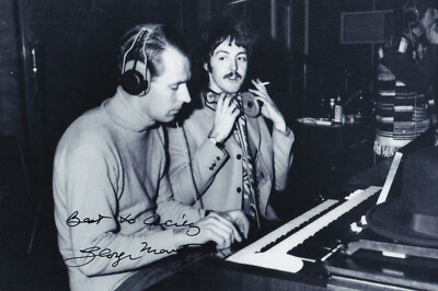 Sir George Martin Signed Autographed 4x6 Photo The Beatles Record ...