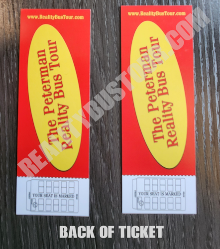 (2) Peterman Reality Bus Tour Tickets Seinfeld George Costanza, Parody ...