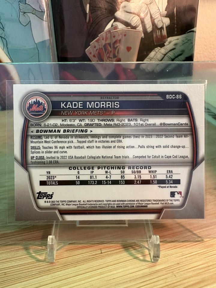 2023 Bowman Chrome Draft Kade Morris 1st Bowman Refractor #BDC-86 | eBay