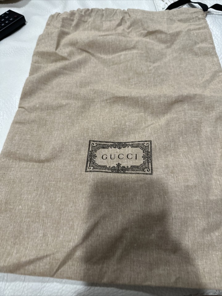 100% Auth GUCCI 8x17.5 dust bag shoes sleeper storage travel duster ...
