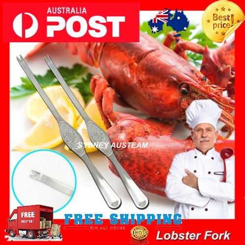 2 X Stainless Seafood Lobster Crab Shellfish Fork Pick kitchen tool ...