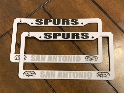 (2) San Antonio Spurs Plastic License Plate Frame Tag Cover Raised ...