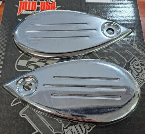 Chrome Springer Fork Rocker Covers 3 Line For Harley 45672-31 35340 ...